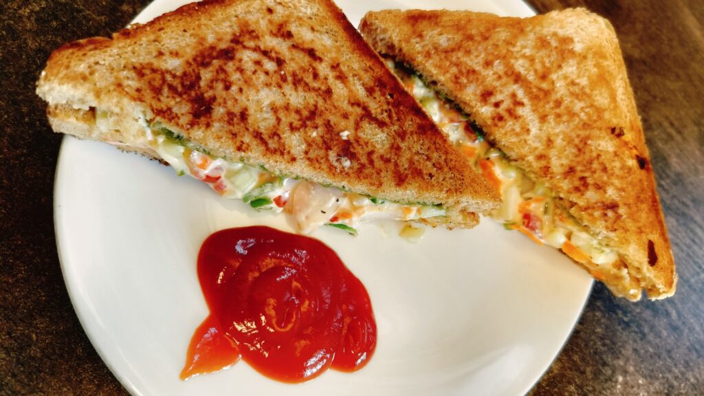 Veg Cheese Grilled Sandwich Recipe: A Delicious And Easy-to-Make Snack ...